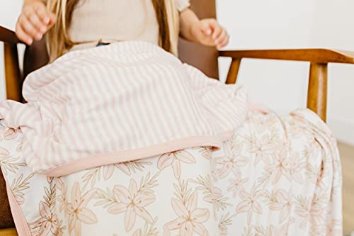 Large Premium Knit Baby 3 Layer Stretchy Quilt Blanket "Kiana" by Copper Pearl