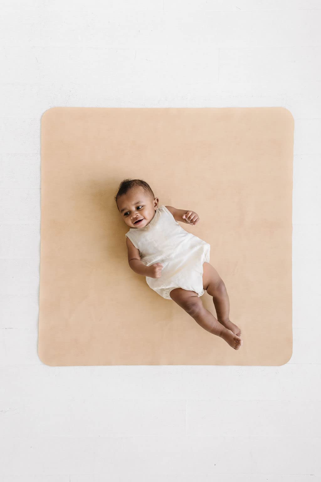 Vegan Leather Splat Mat for Under High Chair/Arts/Crafts, 38” X 38” Wipeable Spill Mat, Water Resistant Floor Mat, Portable Play Mat - Premium Quality