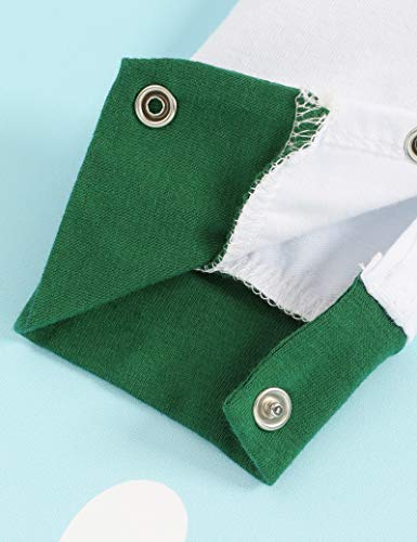 WALSONER My First St Patrick's Outfit Baby Boy Stripe Hooded Romper Bodysuit St.Patrick's Day Clothes 6-9 Months