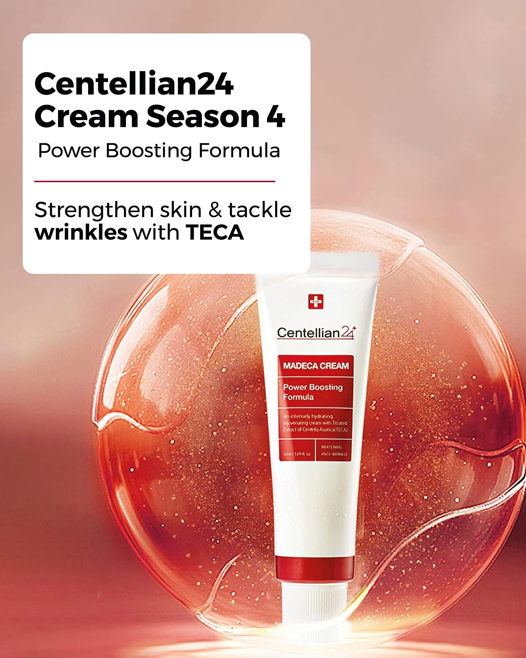 CENTELLIAN 24 Valentines Day Gifts Madeca Cream (Season 4, 1.7+1.7fl oz) Centella Moisturizer for Face. Korean Skin Care for Dry, Sensitive Skin with TECA, Centella Asiatica, Madecassoside