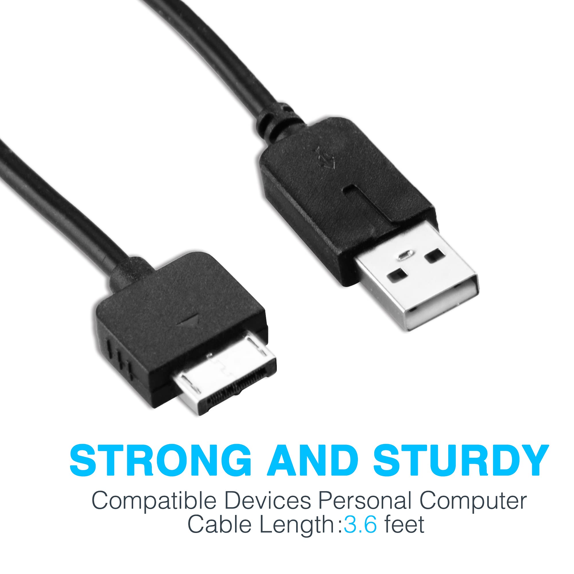 3.9ft PS Vita Charger Cable, 2 in 1 USB Data & Power Charger Cord Replacement for PlayStation Vita 1000 (Only Compatible with PSV 1000)