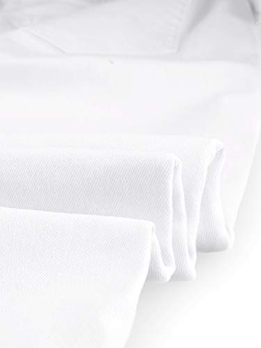 Agnes Orinda Women's Plus Size Mid Rise Stretch Washed Skinny Jeans, Casual Denim Jean Jeggings 2X White