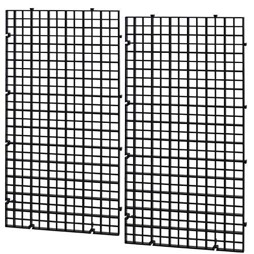 OIIKI 4 PCS Egg Crate for Aquarium, Fish Tank Bottom Isolation, Grid Tank Divider Tray for Mixed Breeding(Black)
