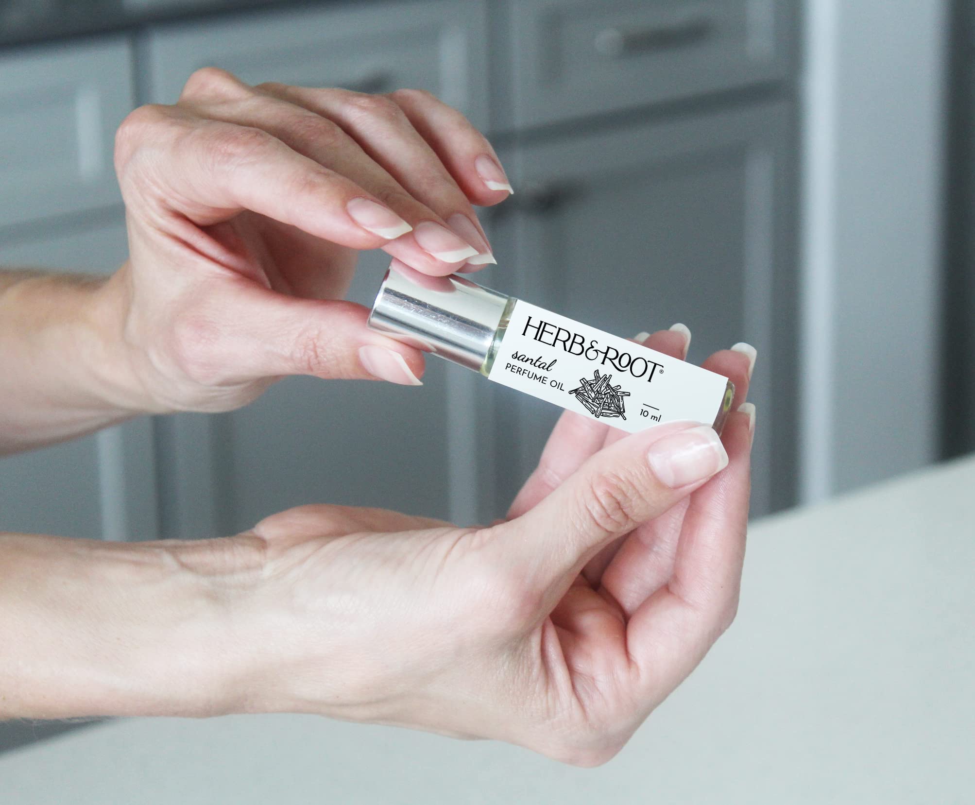Santal Perfume Oil Rollerball (Roll on) | Herb & Root | 10ml | Virginia Cedar and Palo Santo, Smoky Woods Fragrance for Men or Women