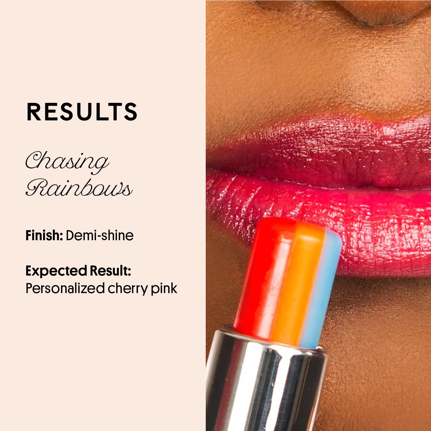 Winky Lux Rainbow pH Tinted Lip Balm, Hydrating Lip Balm, Cherry Pink Tint With Vitamin E and Jojoba Oil to Moisturizer Lips, Vegan & Cruelty Free