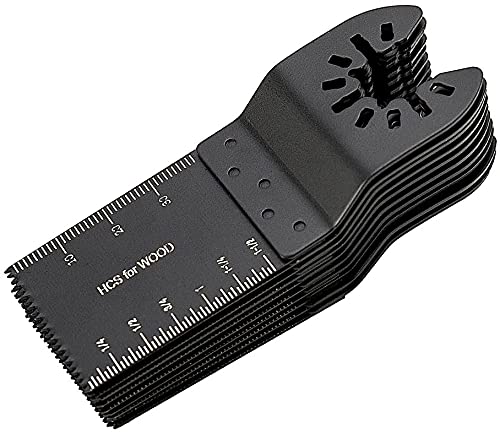 20PCS Wood Oscillating Multitool Saw Blades Universal Quick Release Saw Blades for Fein Porter Cable Black & Decker Bosch Craftsman Ridgid Ryobi Makita Milwaukee Dewalt Rockwell