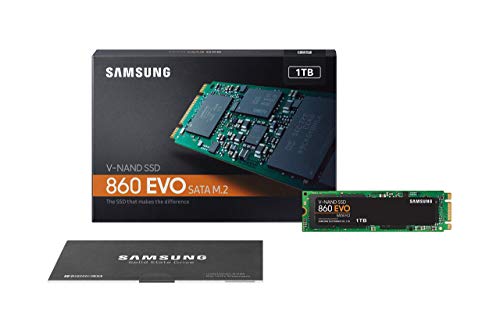 SAMSUNG 860 EVO SSD 1TB - M.2 SATA Internal Solid State Drive with V-NAND Technology (MZ-N6E1T0BW)