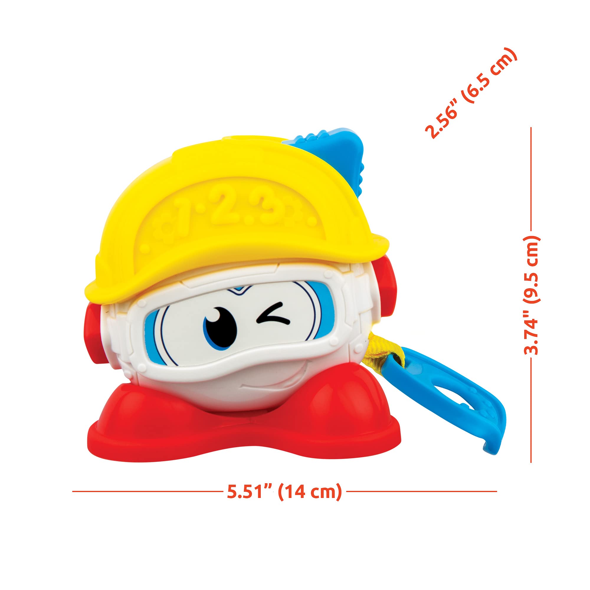 KiddoLab Kids Tape Measure - Pretend Paly Toys for Babies 6-12 Months - Wibble Wobble Toy with Pull String & Lock - Early Developmental Fine Motor Skills 12-18 Months Baby Toys