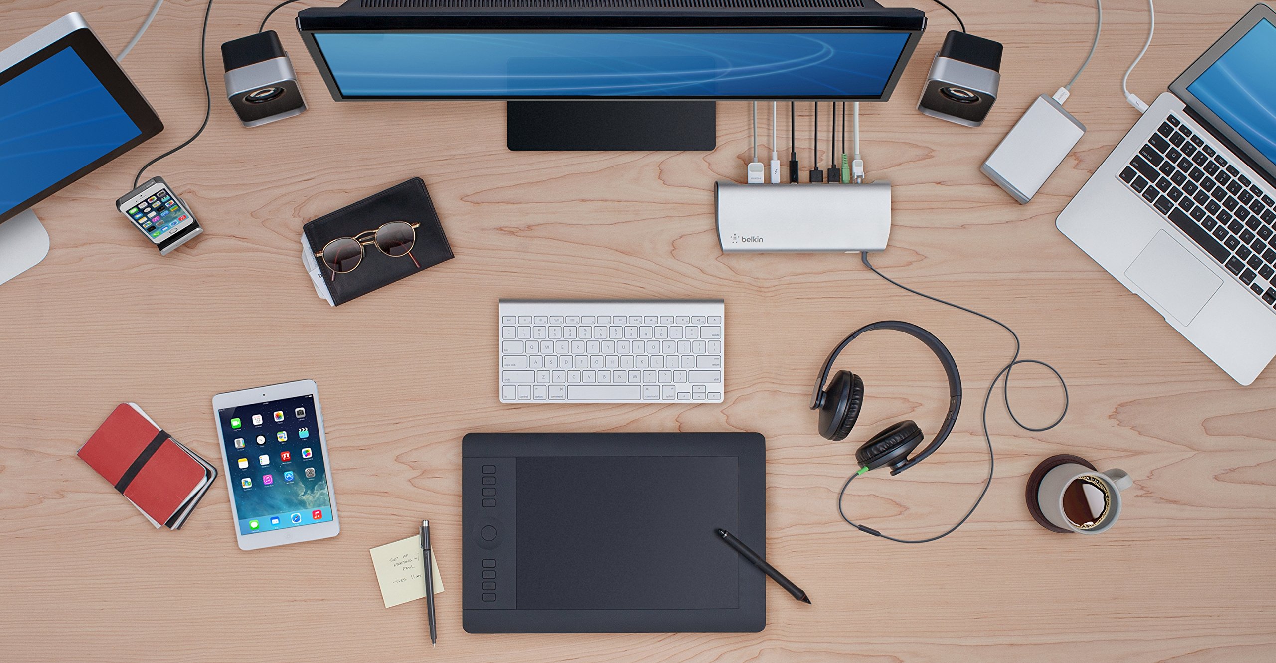 Belkin Thunderbolt 2 Express HD Dock with 1-Meter Thunderbolt Data Transfer Cable, Mac and PC Compatible (F4U085tt)
