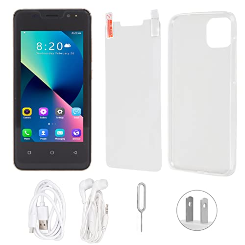 ASHATA I13 Unlocked Android Smartphone, 4.66in HD Screen Unlocked Cellphone, 1GB 8GB, Support 128G Storage, 5MP 8MP Camera, Dual Cards Dual Standby, 3000mAh Fast Charging (Gold)