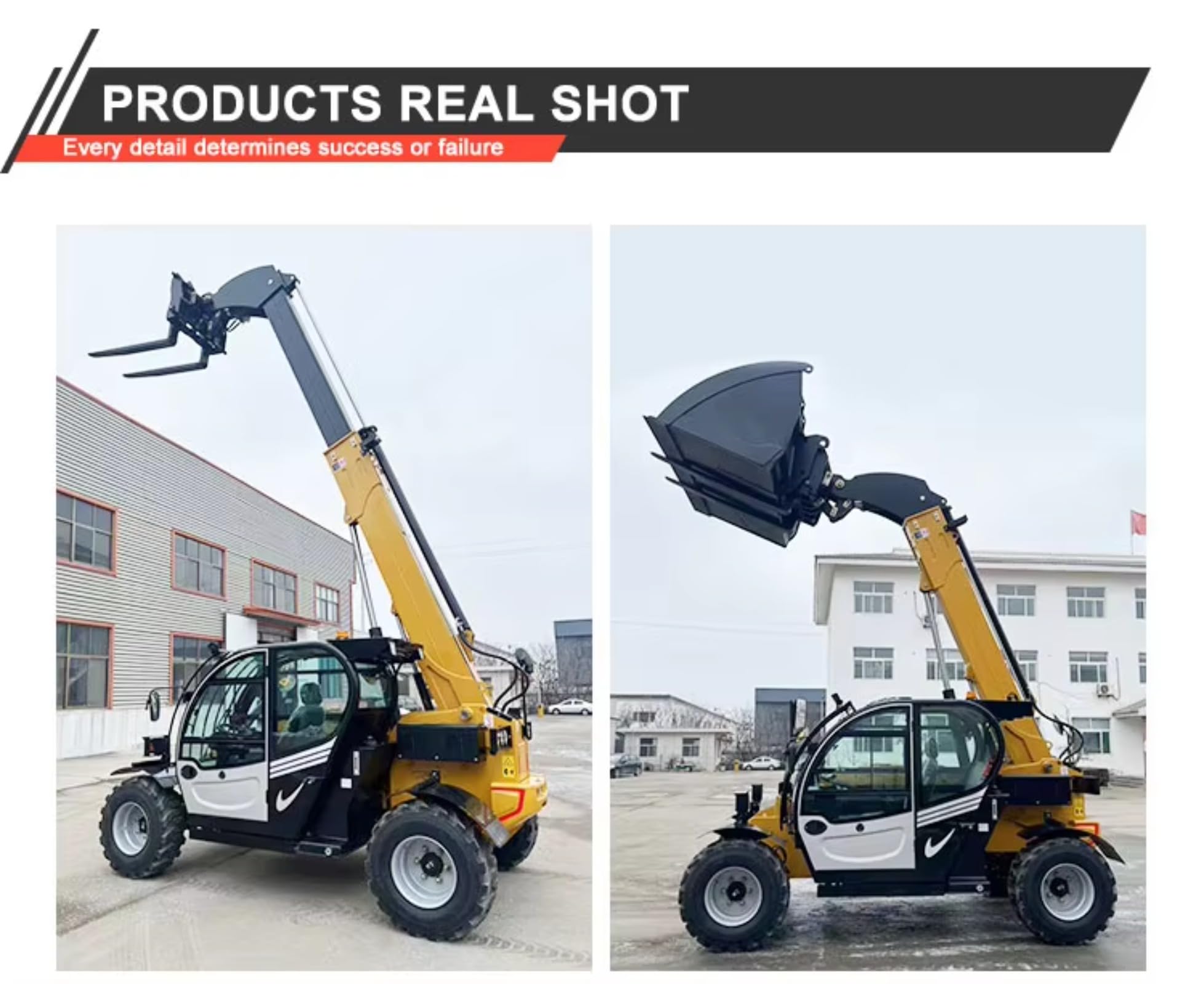 4000Lbs Telescopic Load Handler Forklift Telescoping Jib Boom Truck Crane Exceptional Load Handling Telescopic Forklift with High Lifting Capacity