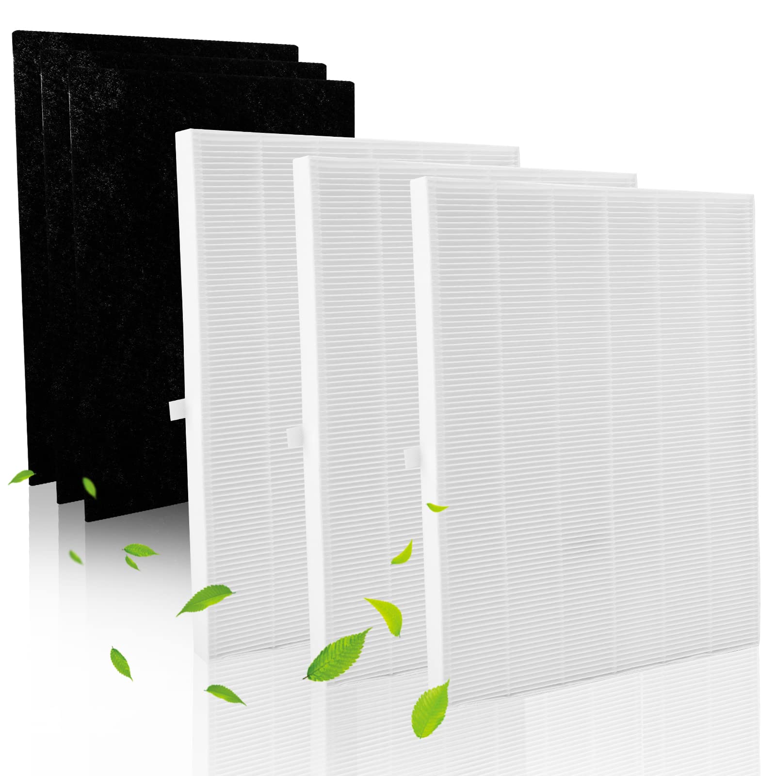 21 HEPA Replacement Filter with 3 Extra Carbon Filters for Winix C535, Winix PlasmaWave 5300, 6300, 5300-2, 6300-2, P300 Plasma wave Air Purifier, 3 HEPA Filter and 3 Carbon Filter