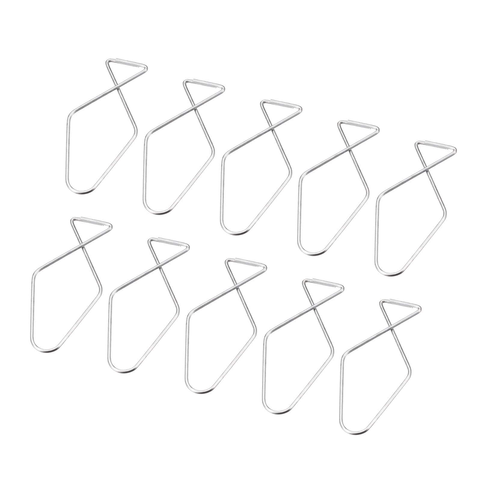 YOKIVE 50 Pcs Ceiling Hooks Clips, Stainless Steel Drop Hangers Hanging DIY Crafts Decoration, Great for Home, Office, Store (Silver, 2.48x1.14x0.63-Inch)