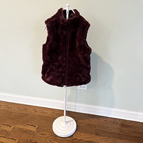 FixtureDisplays® White Garment Hanger Stand Floor Counter Jacket Blouse Sweater Shirt Display Adjustable Height 25-50" 16907-1PK-NF