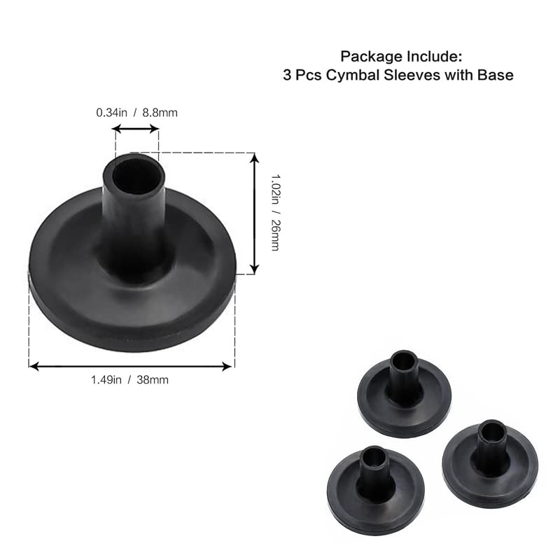 21 PCS Cymbal Replacement Accessories, Cymbal Stand Felts, Drum Cymbal Felt Pads Include Wing Nuts, Felt Cymbal Sleeves with Base Wing Nuts, Washer, Sleeves and Base Wing Nuts Replacement (Gray)
