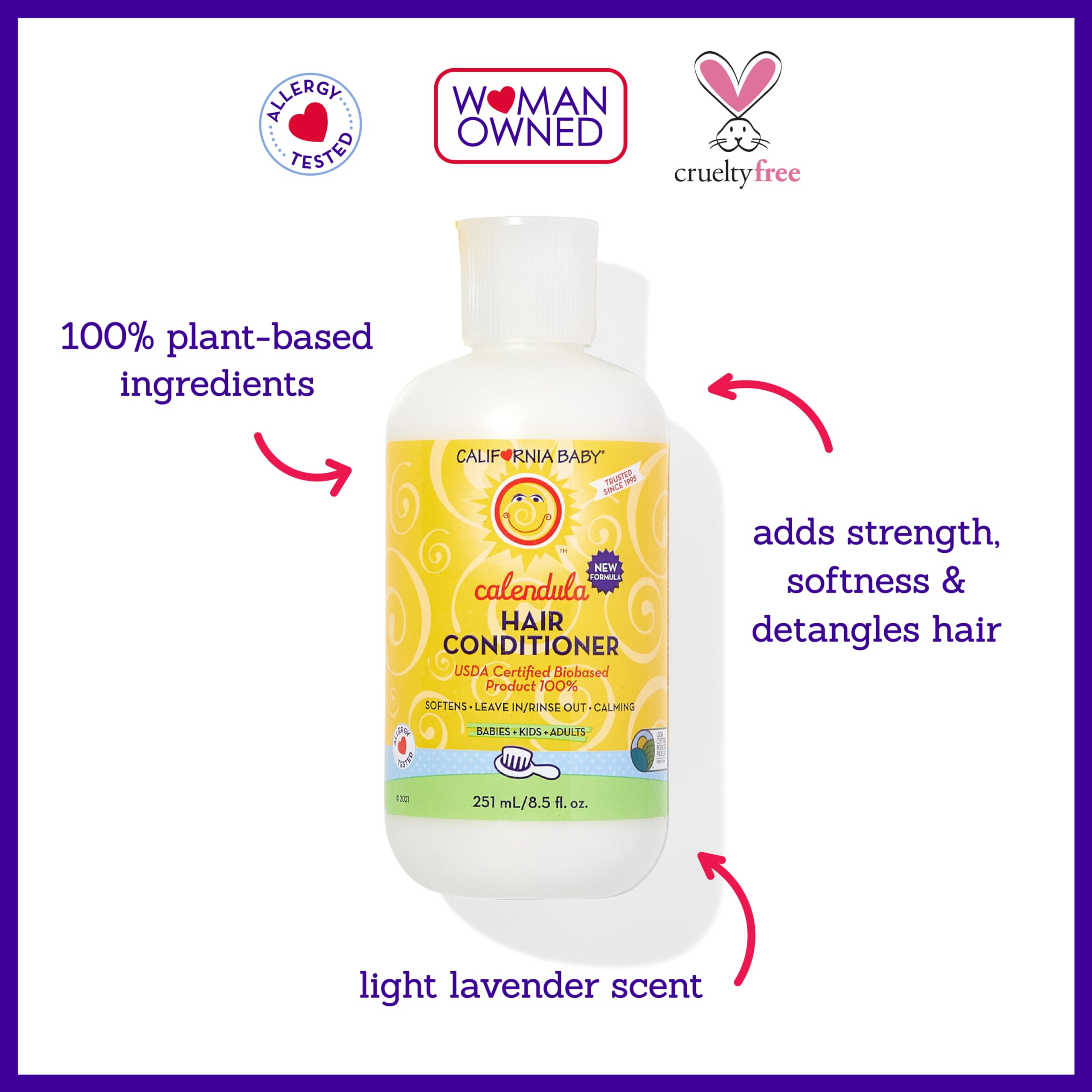 California Baby Calendula Hair Conditioner 8.5 fl oz (255 ml)