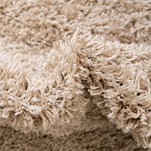 Rugs.com Everyday Shag Rug – Taupe Shag Rug Perfect for Bedrooms,Dining Rooms,Living Rooms and More,Beige,7'x10'