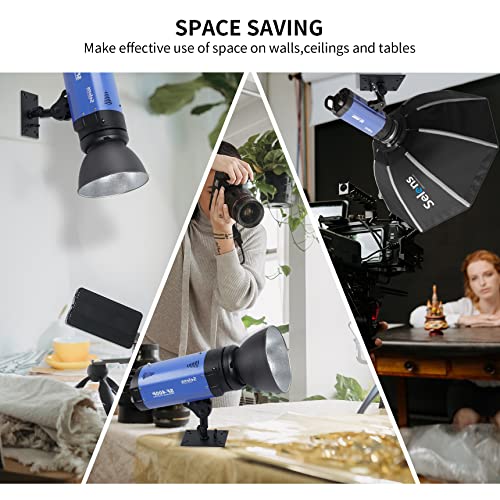 Youngerfoto Wall Mount Plate Pin 5/8 Stud, 2.36 inch Studio Camera Ceiling Mount for Video Light, Strobe Light, Studio Photography