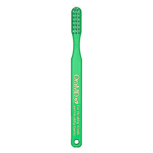 OraMD Soft Bristles Toothbrush - Designed by Dr. Charles C. Bass for Sensitive Teeth and Gums - Manual Toothbrushes with Soft Nylon Bristles for Adults Oral Care - Pack of 6