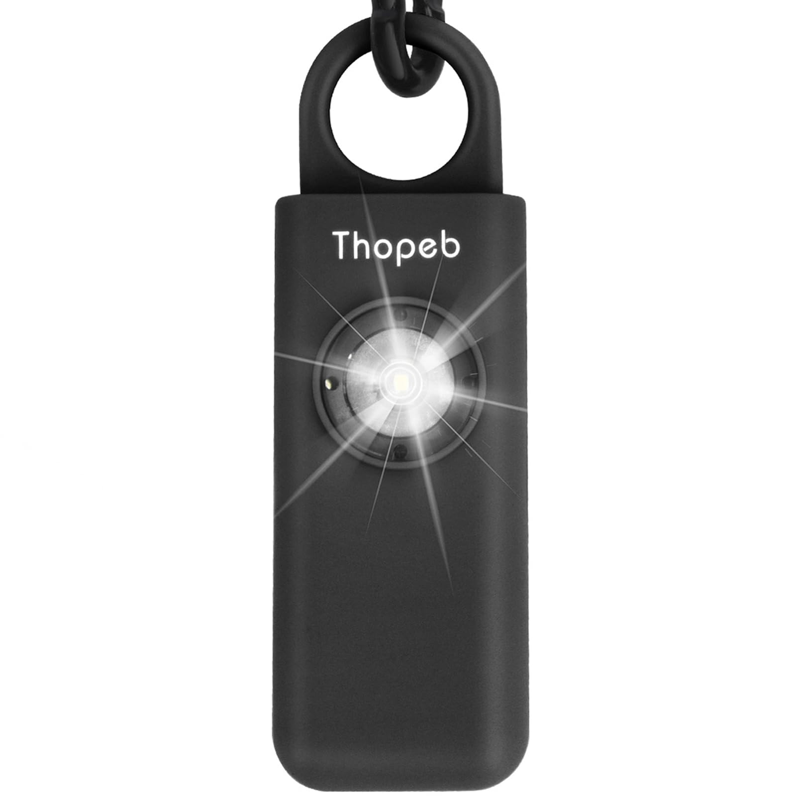 Thopeb–The Original Personal Safety Alarm for Women–Self Defense Siren for Women–Loud Siren Birdie Sound, LED Strobe Light and Safety Alarm Keychain (Charcoal)