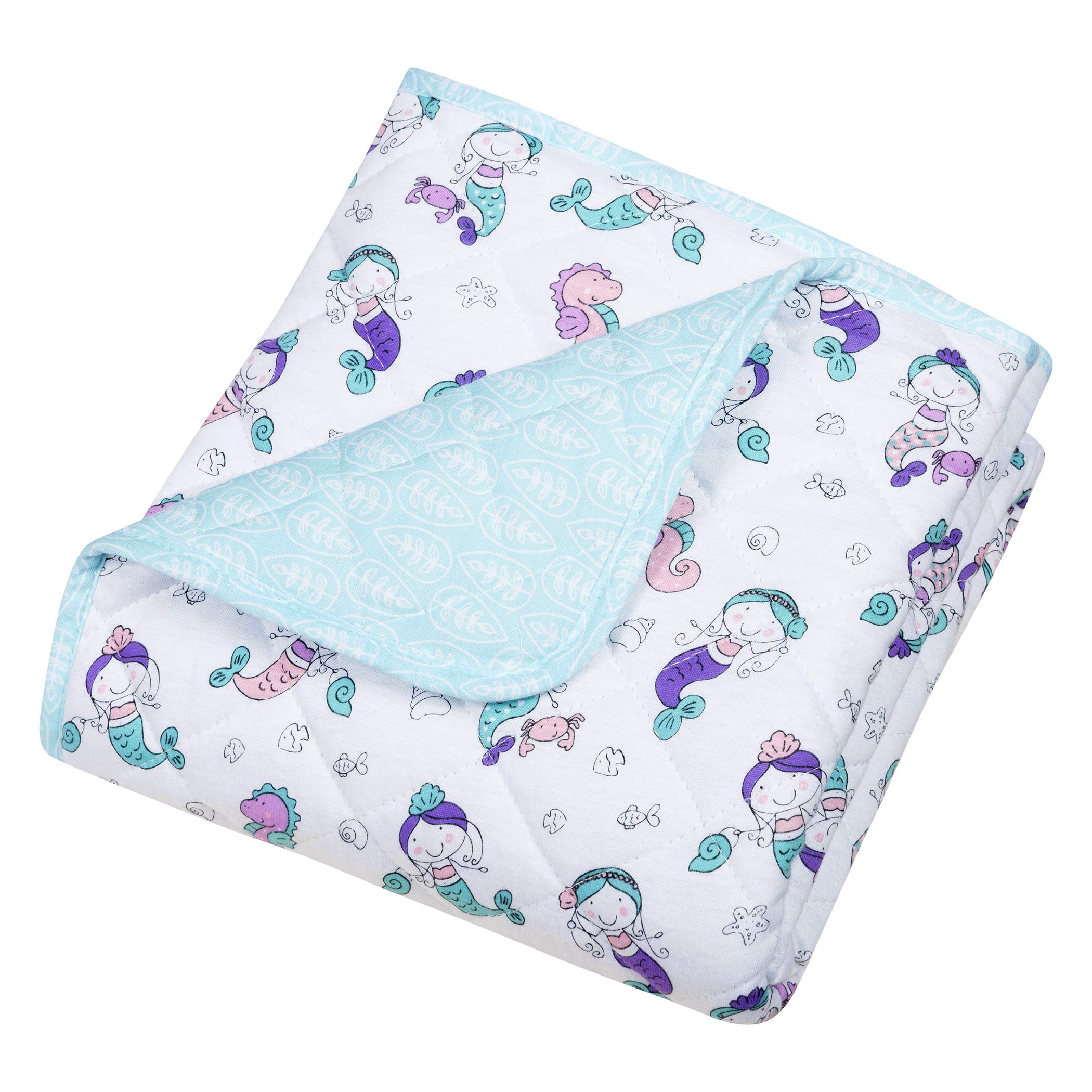 Trend Lab Quilted Jersey Baby Blanket, Mermaids