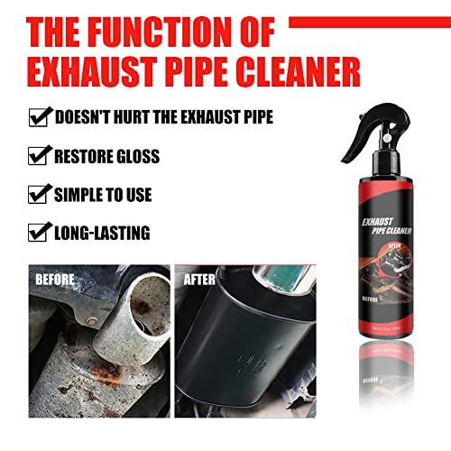 5PCS Car Wash Cleaning Tools Set, Rust Remover for Metal Spray Car Exhaust Pipe Cleaner Metal Surface Rust Remover Motorcycle Exhaust Pipe Maintenance Rust Removal Spray Set