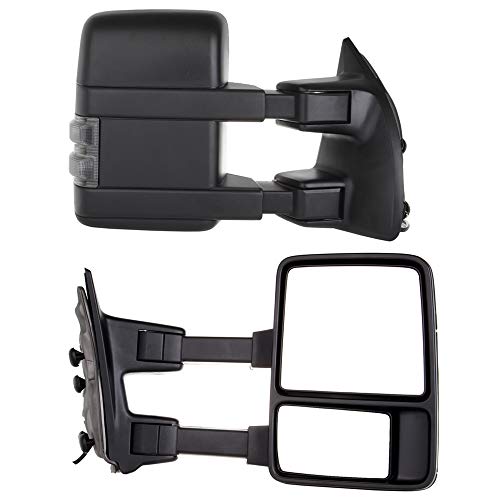 FEIPARTS Tow Mirrors Fit for 1999-2007 for Ford for F250/for F350/for F450/for F550 Super Duty Towing Mirrors with Left Right Side Power Operation Heated Turn Signal Light