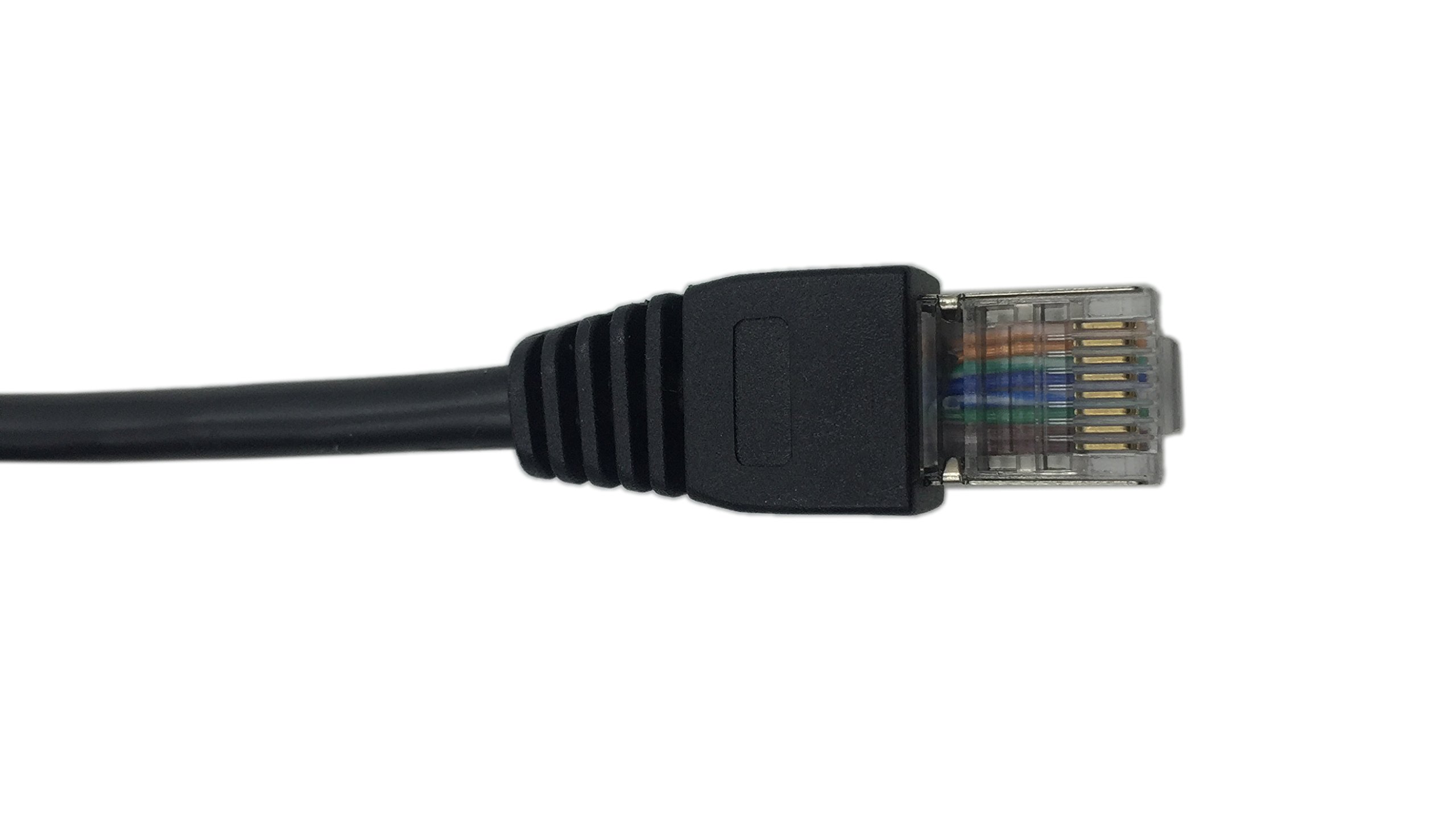 CERRXIAN RJ45 Male to Female LAN Ethernet Network Cat 5e Panel Mount Cable (Black)(2m)