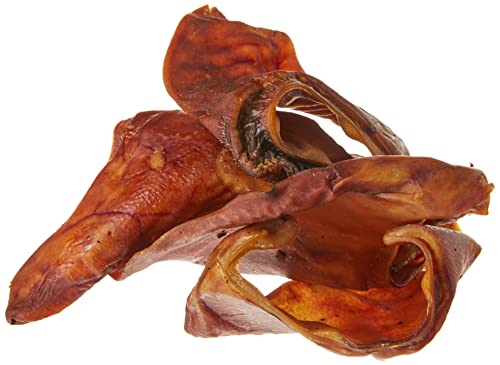 Amazon Brand – Wonder Bound Whole Pig Ears Dog Treats, Pork, 4.23 ounce, 6 Count (Pack of 1)