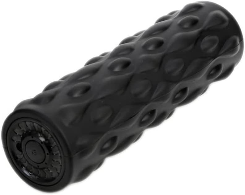 4Speeds Foam Shaft Home Gym Vibration Massage Muscle Relax Deep Tissue USB Rechargeable Electric Yoga Roller Pain Relief