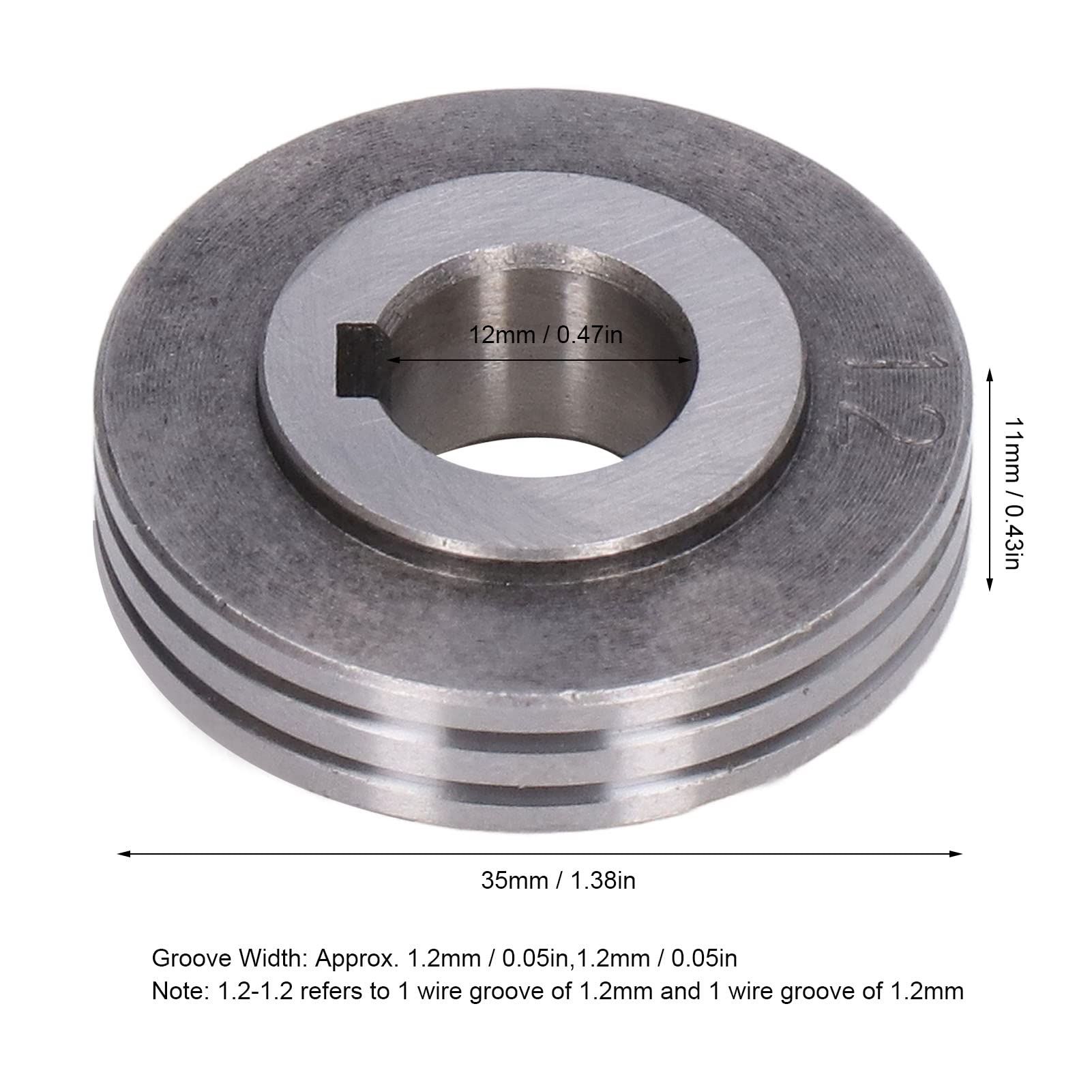 5Pcs Welder Wire Feed Roller 1.2β1.2mm Groove Bearing Steel Wire Feeding Guide Wheel for OTC MIG Welding Machine