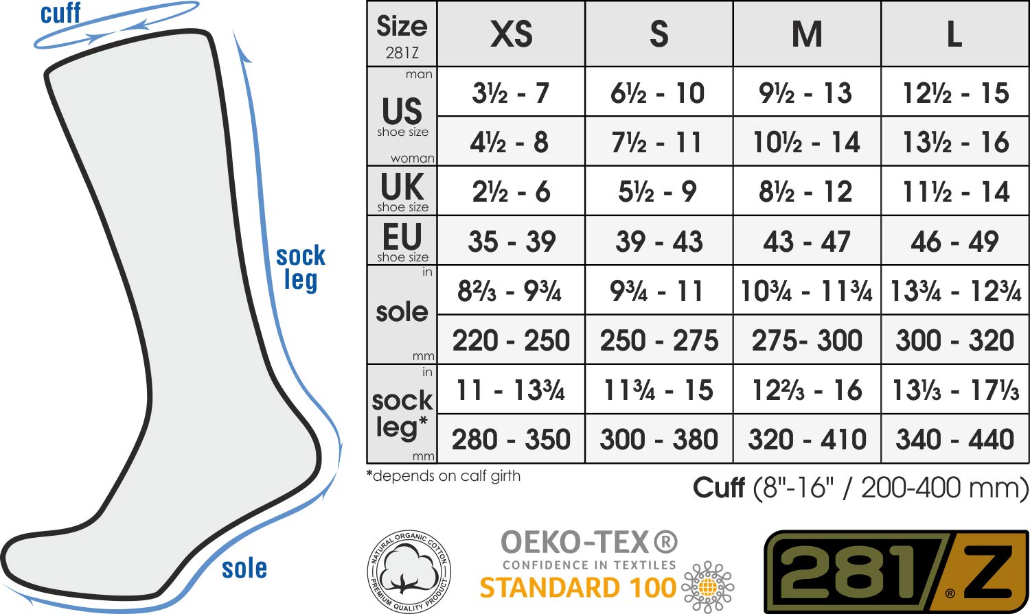 281Z Military Boot Socks - Tactical Trekking Hiking - Outdoor Athletic Sport (Black)(Medium 4 Pairs Pack)