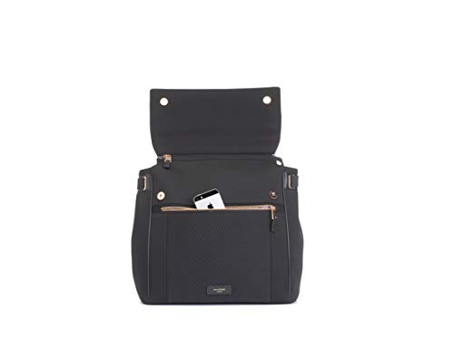 Storksak St. James Convertible Backpack Diaper Bag - Black Scuba