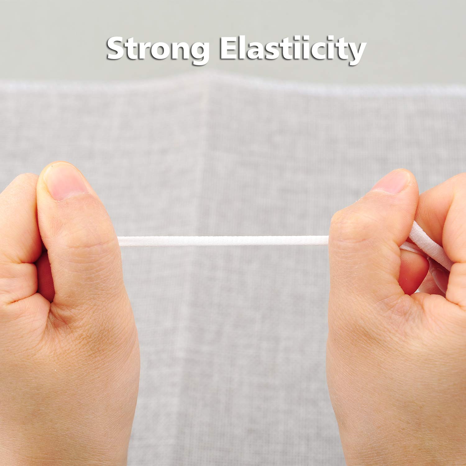 25 Yard 1/4 Inch Wide Elastic String Cord Bands Rope for Sewing Crafts DIY Mask (1/4 Inch 25 Yards)