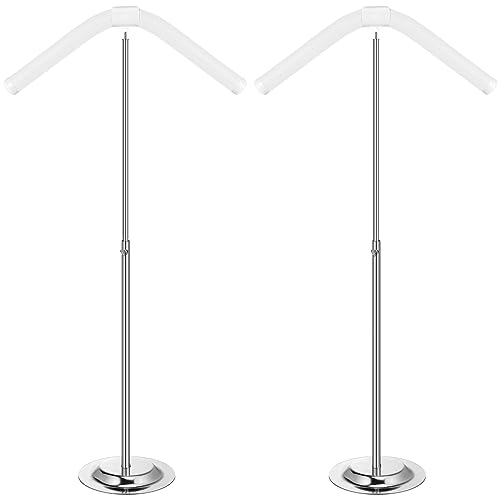 Amyhill Flexible Shoulder Stand Adult Adjustable T Shirt Display for Vendors Black Metal Clothes Hanger Rack Portable Hanging Clothing Display for Drying Iron Steaming Garment Coat Holder (2 Pieces)
