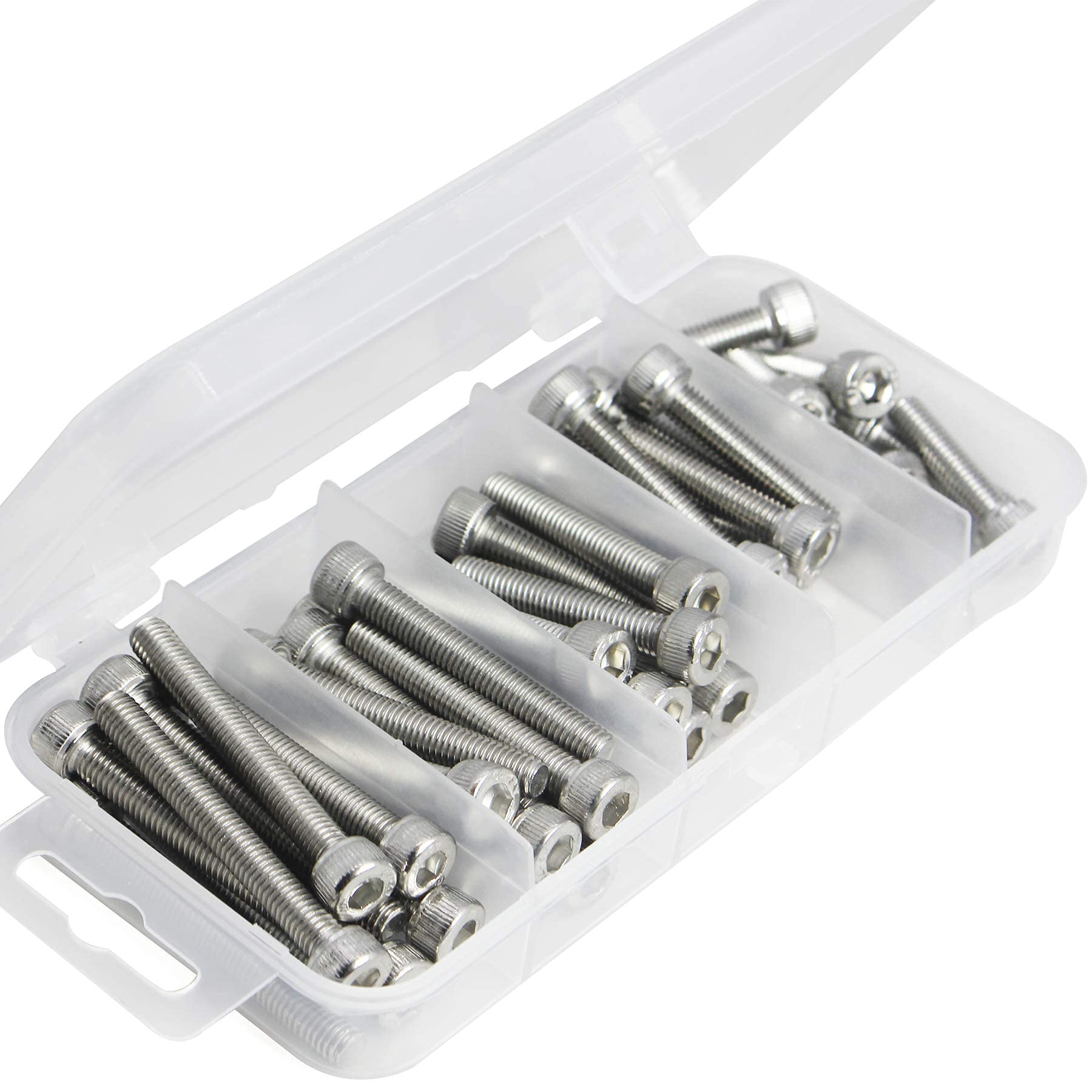 M5 x 20mm 25mm 30mm 35mm 40mm Socket Head Cap Screws Bolts Stainless Steel 304 Metric Machine Hex Socket Screw, 50PCS