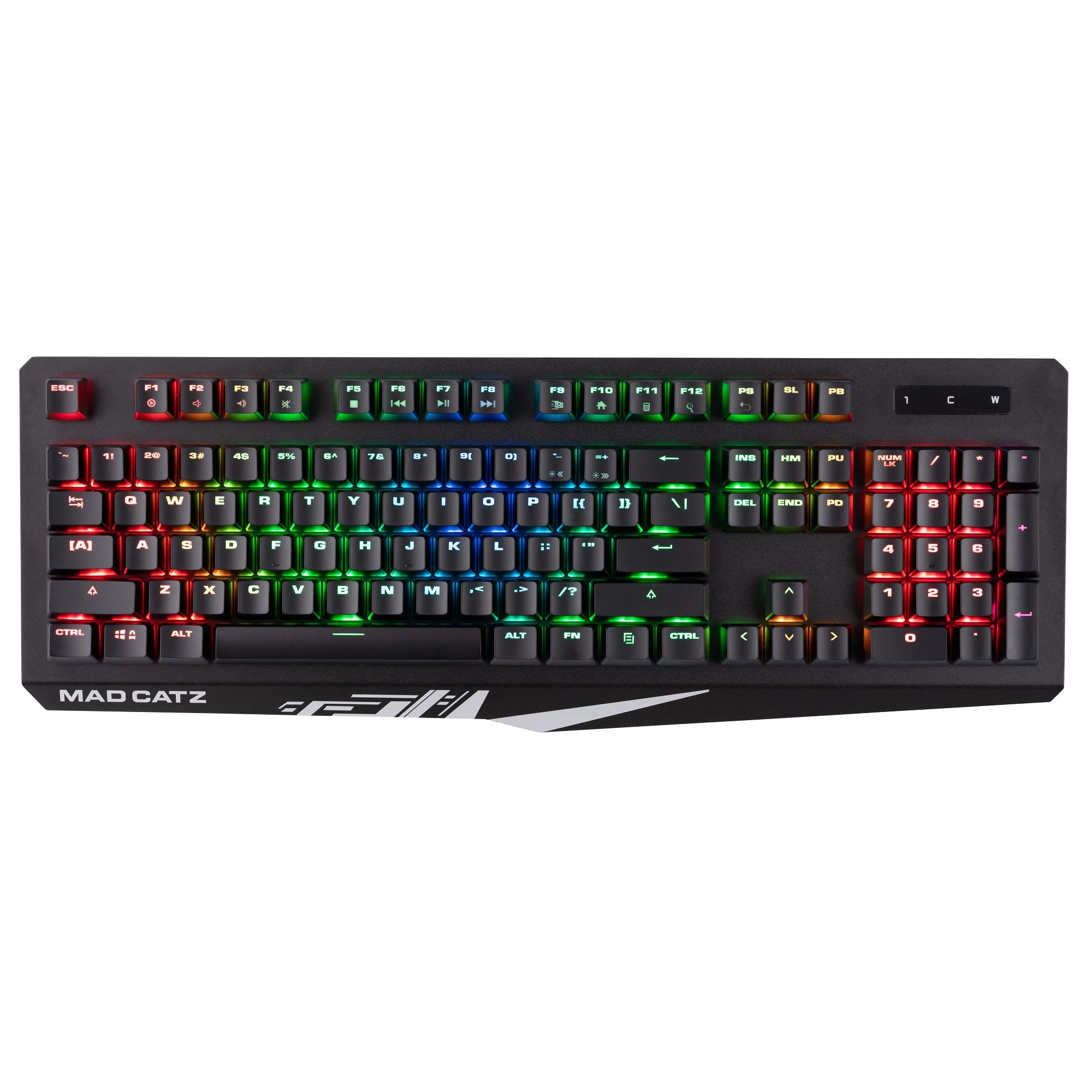 Mad Catz KS13MMUSBL000-0JI Gaming Keyboard, S.T.R.I.K.E. 4, Mechanical Keyboard, English US Layout, RGB16.8 Million Colors, 18 RGB Lighting Patterns, Authentic Japanese Product