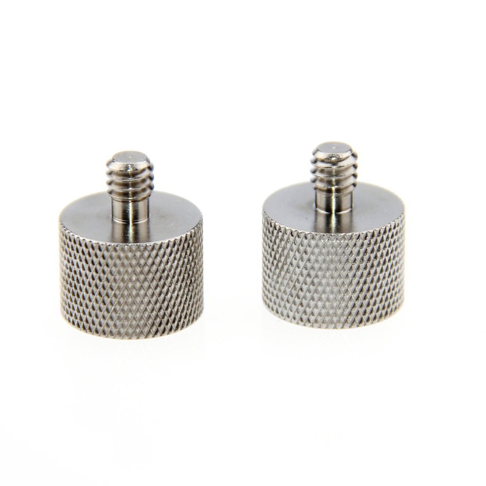 CAMVATE Thread Adapter Microphone Stand 5/8"-27 Female to 1/4"-20 Male for Camera Monitor - 1361