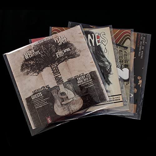 50x Vinyl Record Outer Sleeves, 12 LP - Crystal Clear, Not Cloudy, No Wrinkles! The Best Protection for Your Collection