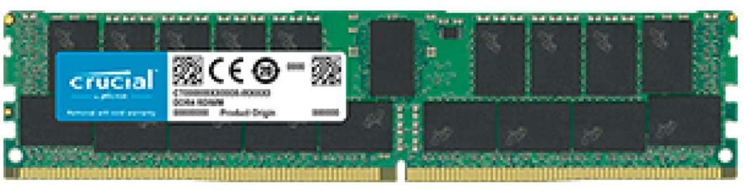 Crucial Technology 32GB DDR4 PC4-21300 2666MHz RDIMM, Dual Ranked Registered ECC Memory (CT32G4RFD4266)