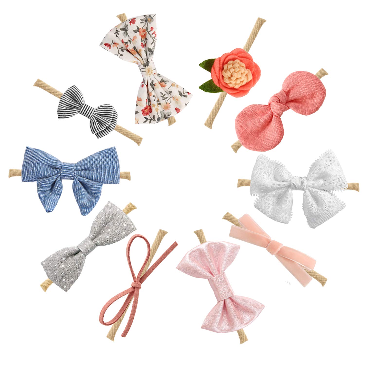 MiiYoung Baby Girl Headbands and Bows, Newborn Infant Toddler Hair Accessories
