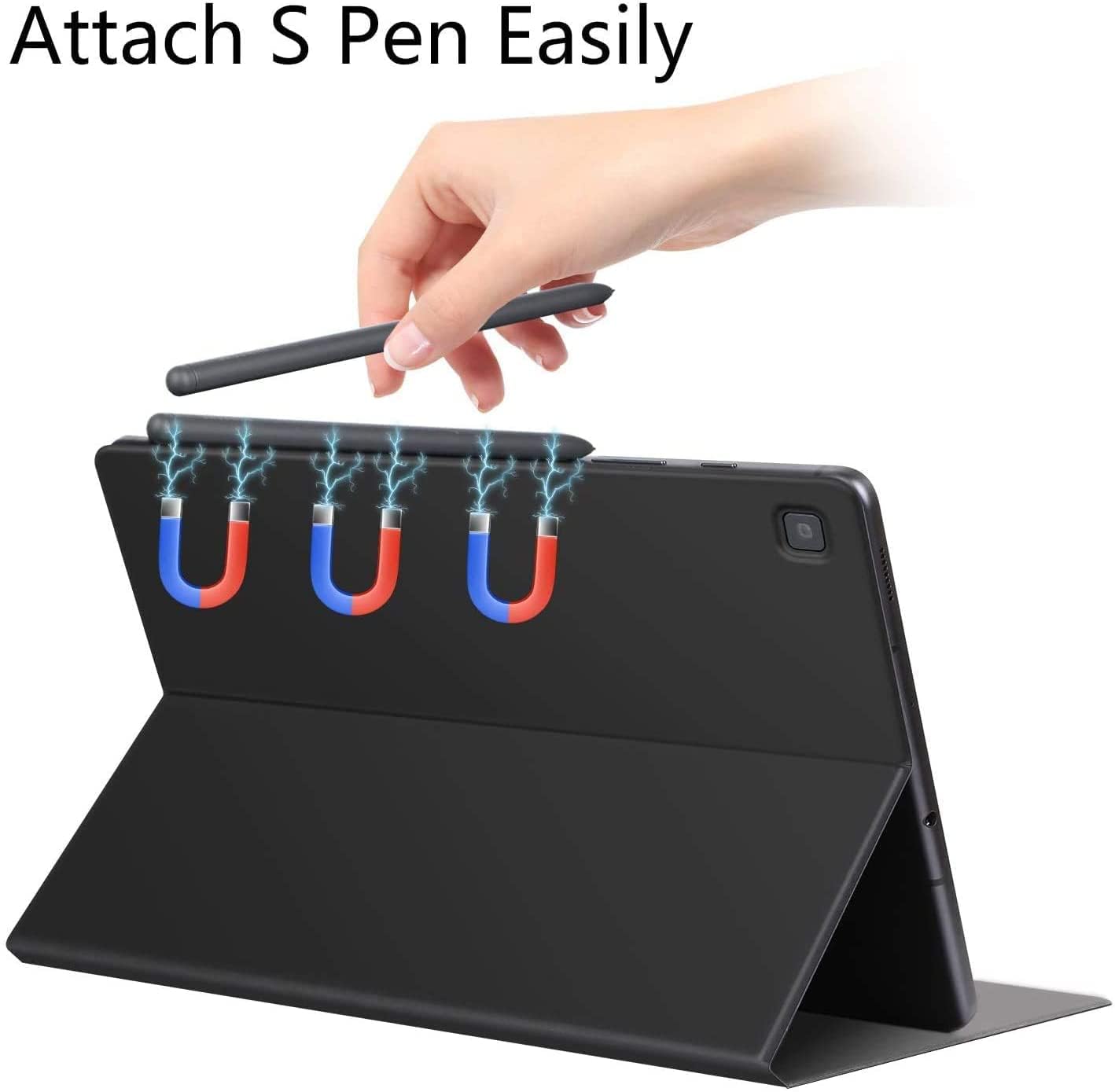 ZtotopCases for Galaxy Tab S6 Lite Case 10.4 Inch 2024/2022/2020, Strong Magnetic Case with Auto Sleep/Wake & Pen Holder, Slim PU Lightweight Stand Cover for Samsung Galaxy Tablet S6 Lite, Black