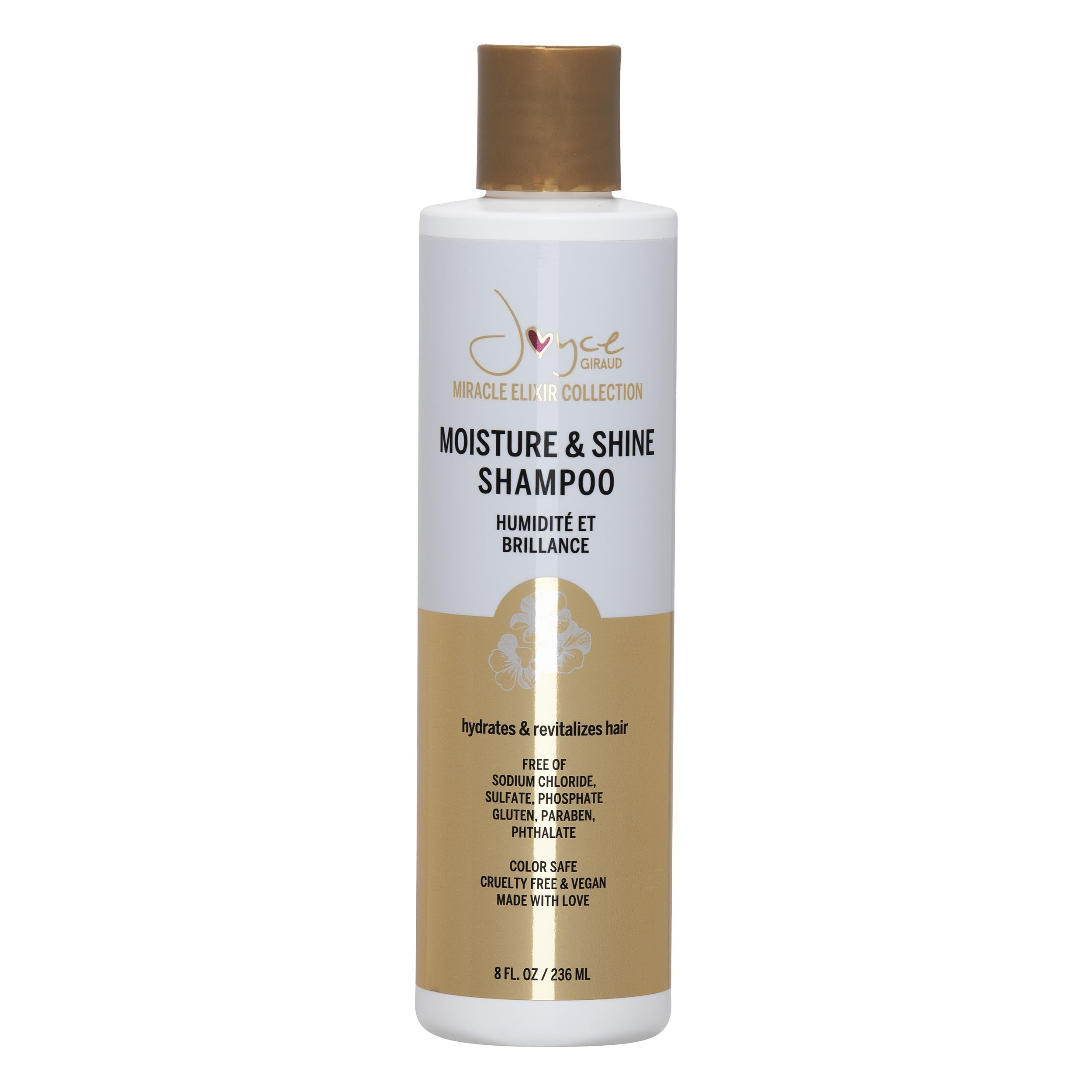 Joyce Giraud Miracle Elixir Moisture & Shine Shampoo, Hydrates & Protects Color, 8 Fl. Oz