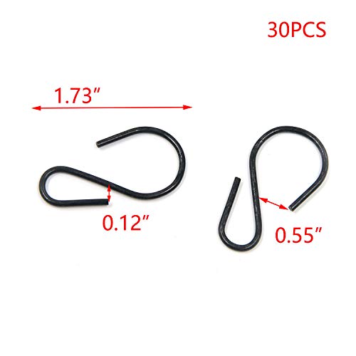 T Tulead 1.73" Length S Hooks Iron Hanger Hooks Connectors S-Shaped Hook Hnagers 2mm Thickness Pack of 30