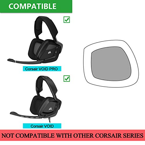 JARMOR Replacement Memory Foam & Mesh Fabric Ear Cushion Pads Cover for Corsair Void & Corsair Void PRO RGB Wired/Wireless Gaming Headset ONLY (Black)