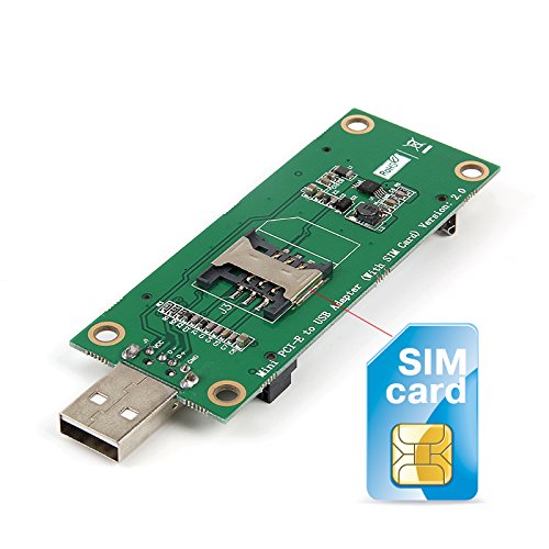 Mini PCIe WWAN Card to USB Adapter with SIM Slot, Mini PCI Express WWAN/LTE/4G Module Tester Converter, Support 30mm 50mm Wireless Wide Area Network Card