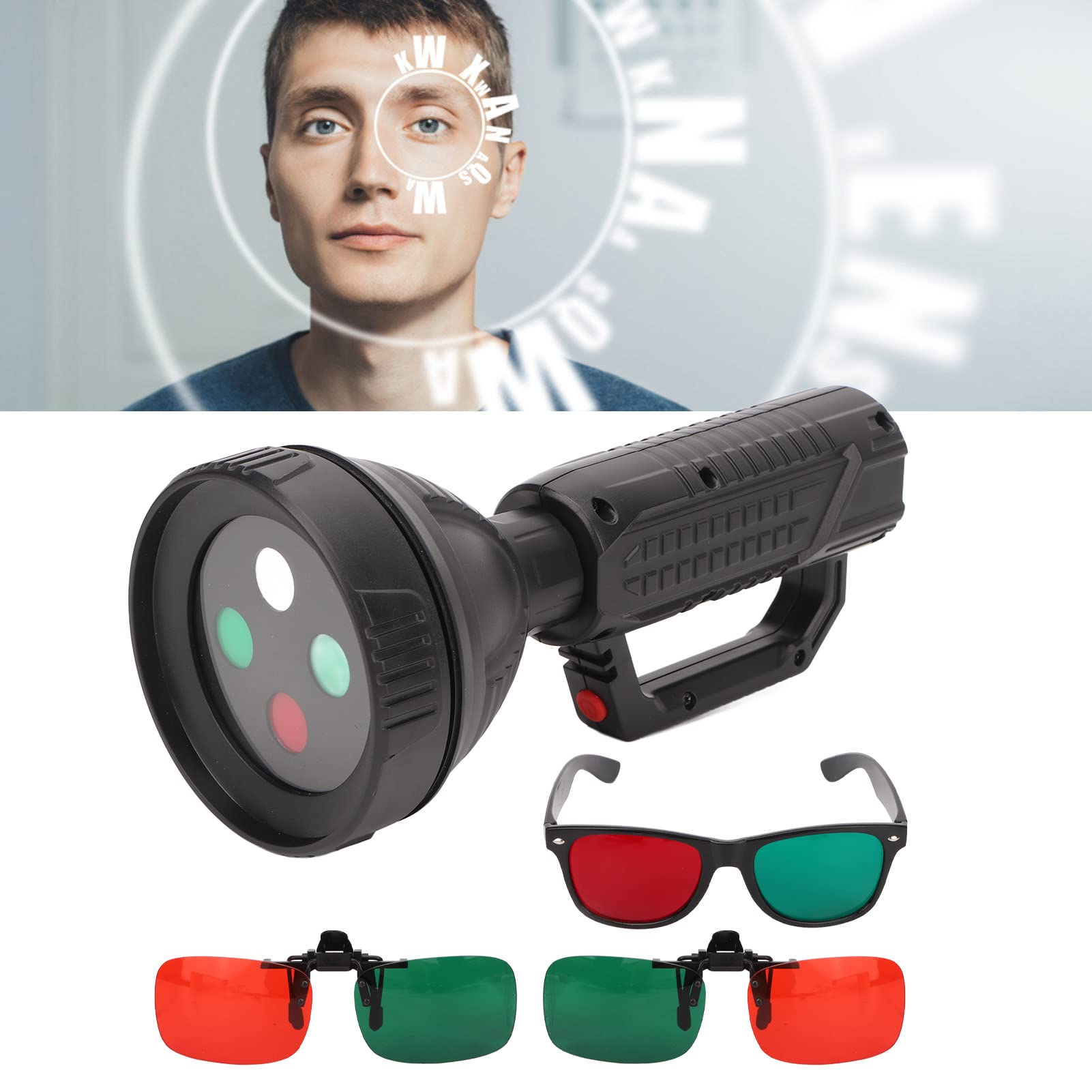 4 Dot Ophthalmic Tester, 4 Dot Optometry Test Light Accurate Complementary 2000mAH Battery for Amblyopia