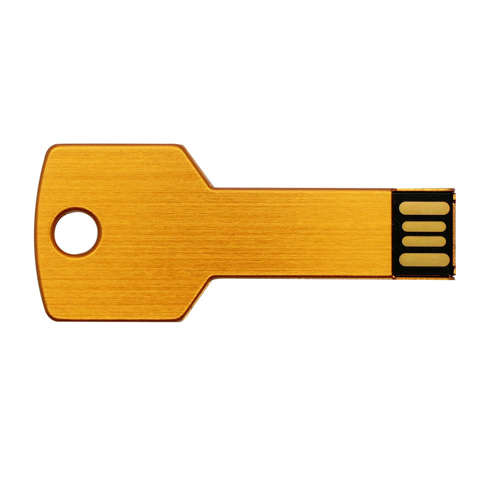 Lot 10 1GB Key Shape USB Flash Drive 1G Metal Memory Pen Stick Thumb Drive Wholesale Bulk Pack (1GB, Gold)