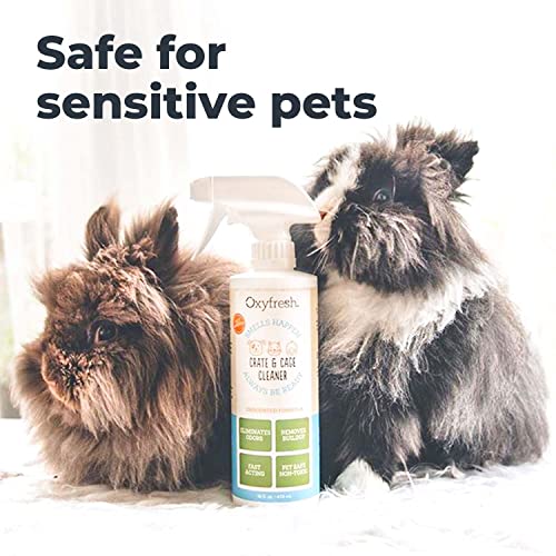 Oxyfresh Premium Crate & Cage Cleaner β Professional Dog Crate & Small Animal & Bird Cage Odor Eliminator β Quickly Cleans, Removes Poop & Deodorizes Pet Odors β Safe & Bleach Free