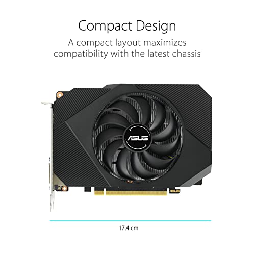 ASUS Phoenix NVIDIA GeForce GTX 1630 Gaming Graphics Card (PCIe 3.0, 4GB GDDR6 Memory, HDMI 2.0, DisplayPort 1.4a, DVI-D, Axial-tech Fan Design, Dual Ball Fan Bearings, Auto-Extreme)